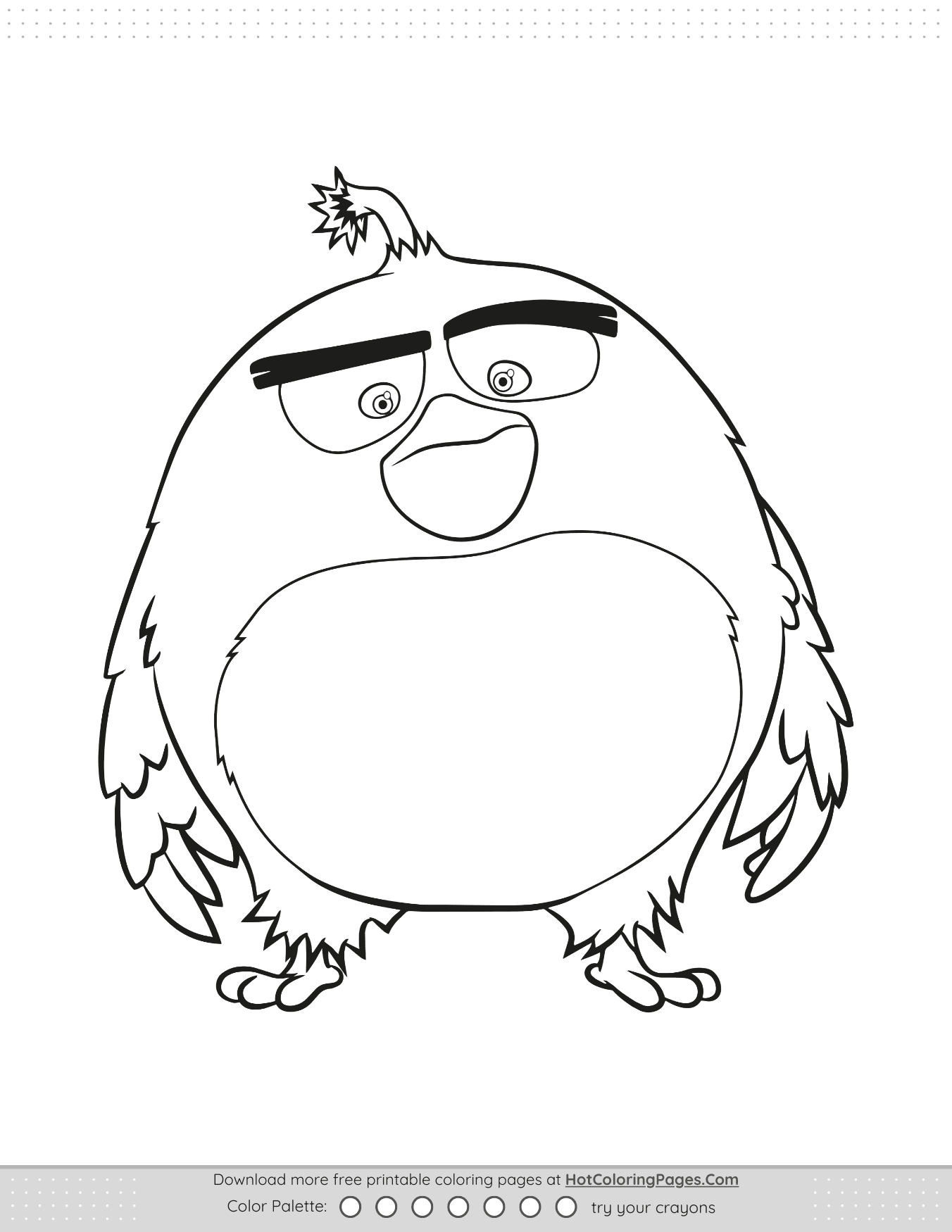 Angry Birds Bomb Coloring Pages - Hot Coloring Pages