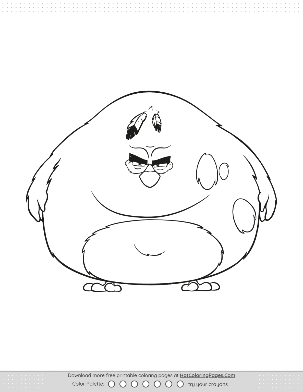 Angry Birds Terrence Coloring Pages - Hot Coloring Pages